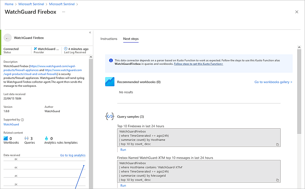 Microsoft Sentinel with Firebox Cloud Integration Guide